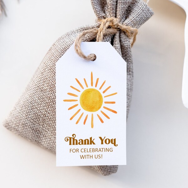Sunshine Favor Tags - Etsy