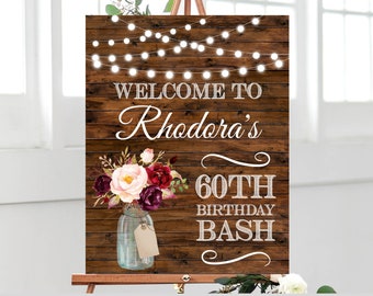 Rustic Birthday Sign - Etsy