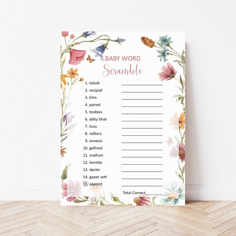 Flower Garden Word Game - Etsy