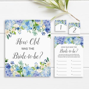 How Old Was the Bride to Be Game Bridal Shower Game Picture Game ...