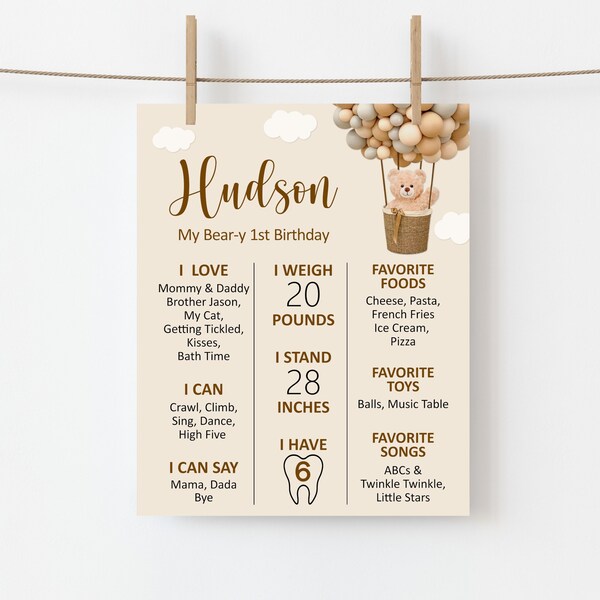 Hot Air Balloon Birthday Board - Etsy