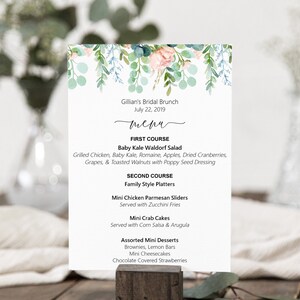Boho Menu Printable Boho Wedding Menu Sign Menu Card Menu - Etsy