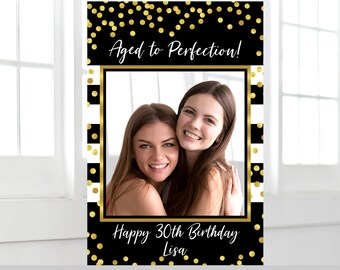 50th Birthday Party Photo Prop Frame, Any Age Birthday Party Decoration ...