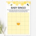 Baby Bingo Cards Bumble Bee Baby Shower Game Blank Bingo | Etsy
