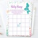 Mermaid Baby Shower Bingo Game Cards Mermaid Bingo Under the | Etsy