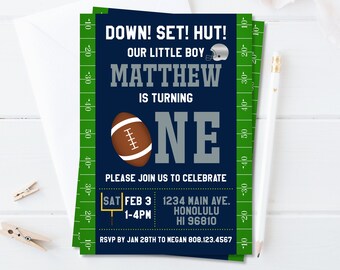 Nfl Birthday Invitation - Etsy