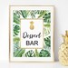 Dessert Bar Sign Tropical Hawaiian Luau Bridal Shower Baby Shower ...