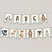 Editable Woodland Animals Banner Greenery Forest Animals Banner ...
