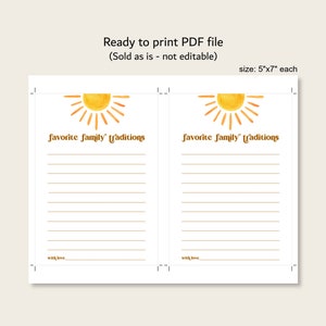 Sun Baby Shower Family Traditions Cards & Sign Here Comes the Son You ...