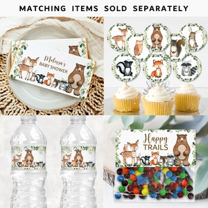 Editable Woodland Animals Banner Greenery Forest Animals Banner ...