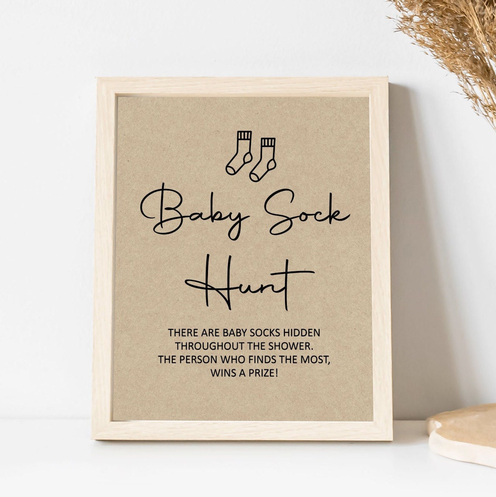 Baby Sock Hunt Sign Baby Shower Game Find the Socks Game | Etsy Canada