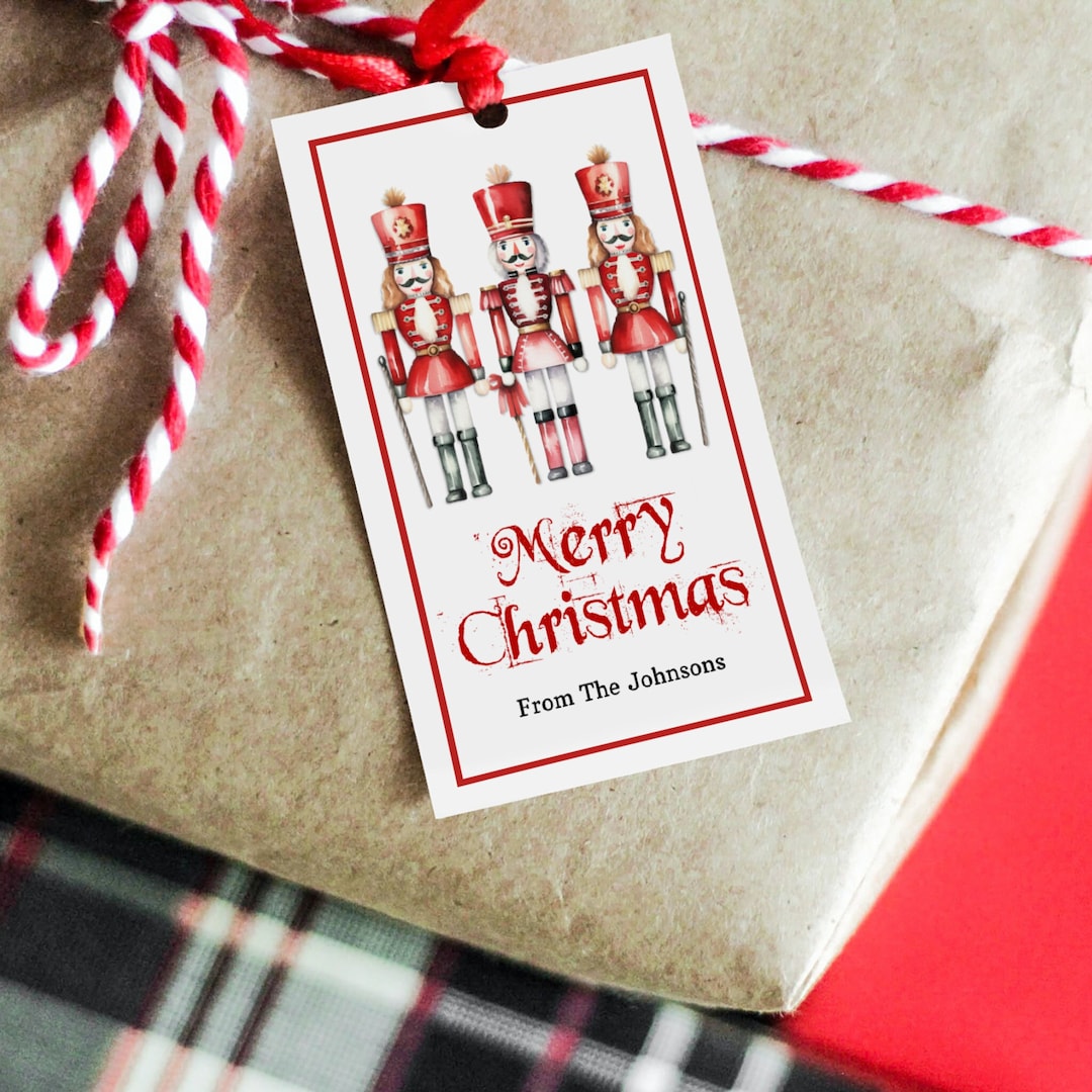 Editable Nutcracker Christmas Gift Tag Holiday Gift Tag Nutcracker ...