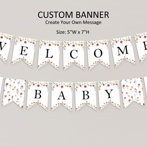 Editable Wildflower Banner Template Colorful Flowers Custom Banner ...