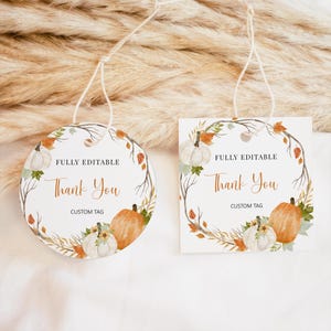 Editable Pumpkin Fall Baby Shower Water Bottle Label Printable Template ...