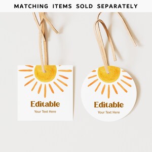 Sun Baby Shower Cupcake Toppers Here Comes the Son You Are My Sunshine ...