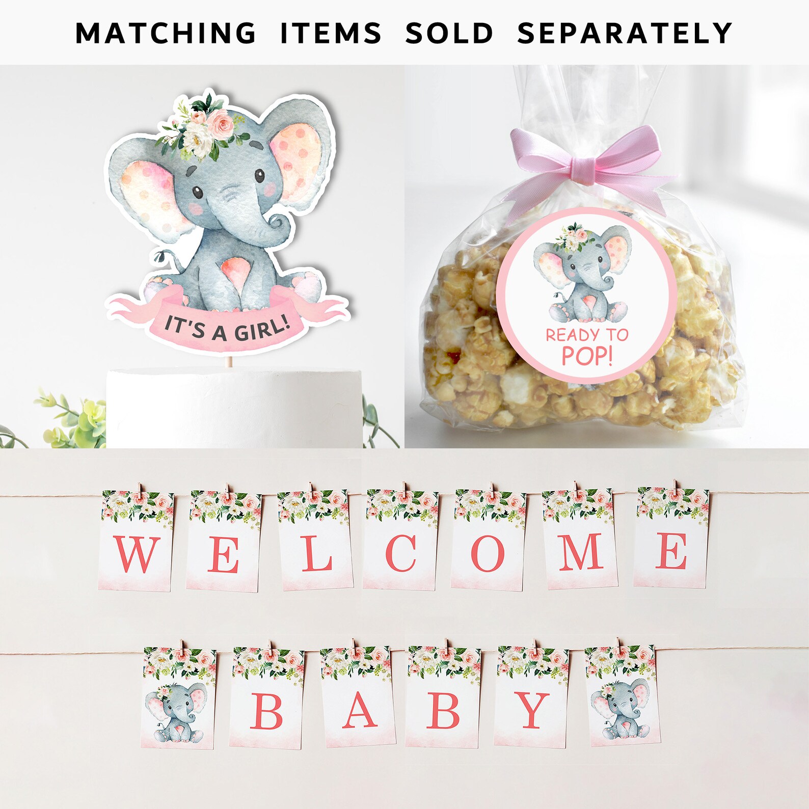 Editable Pink Elephant Candy Bar Wrapper Chocolate Label Girl Elephant ...