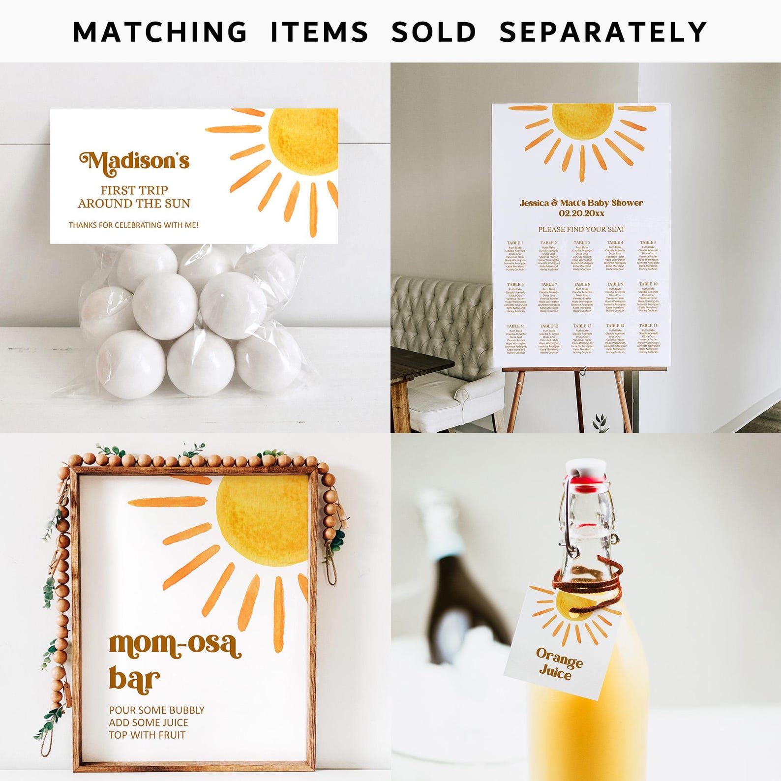 Sun Baby Shower Cupcake Toppers Here Comes the Son You Are My Sunshine ...