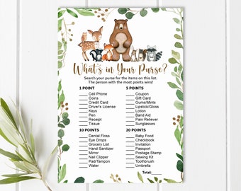 Purse Baby Shower Game | Etsy