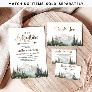 Editable Forest Mountain Water Bottle Label Template Printable Bottle ...