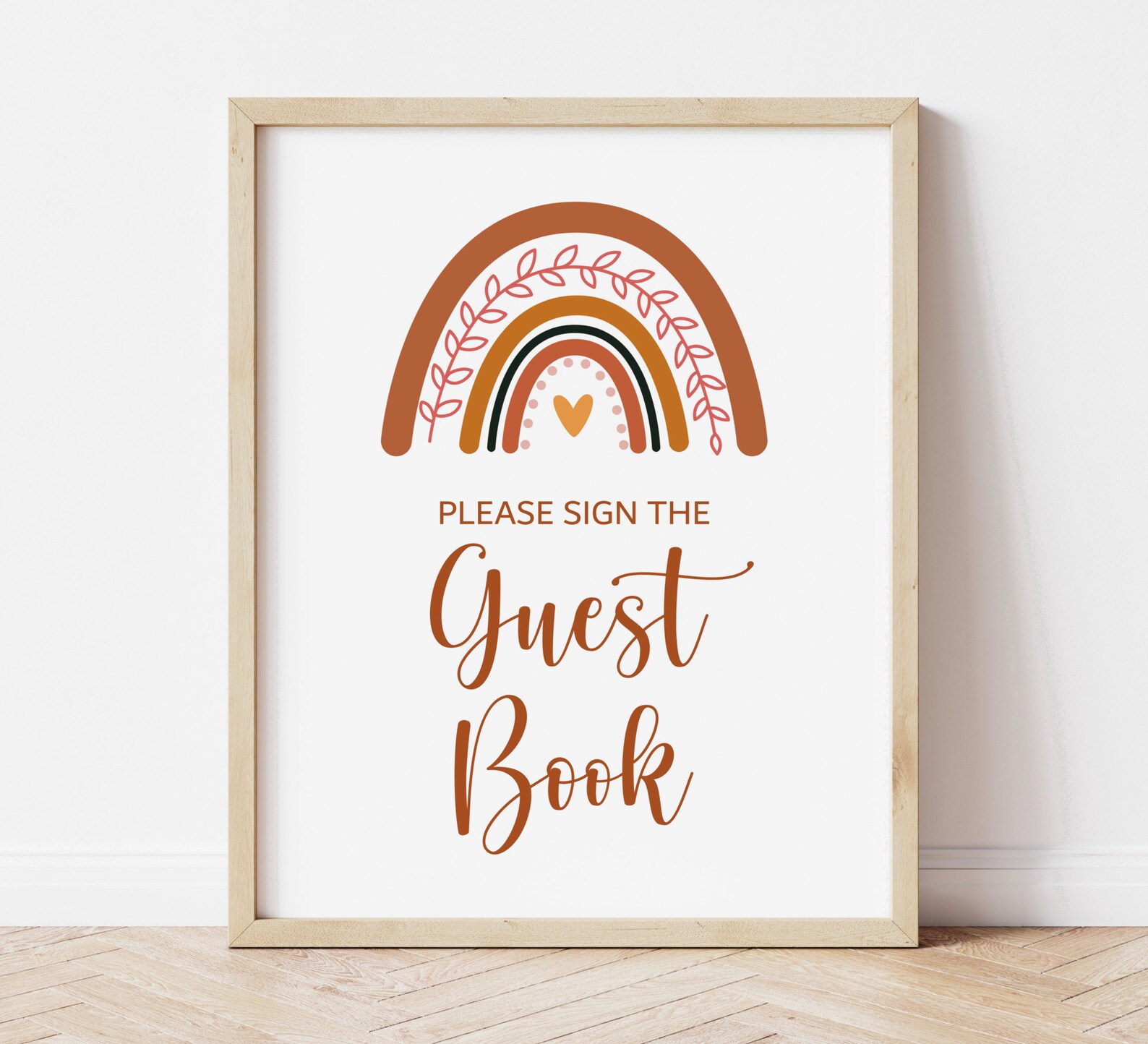 Guest Book Sign Boho Rainbow Birthday Boho Rainbow Baby Shower | Etsy
