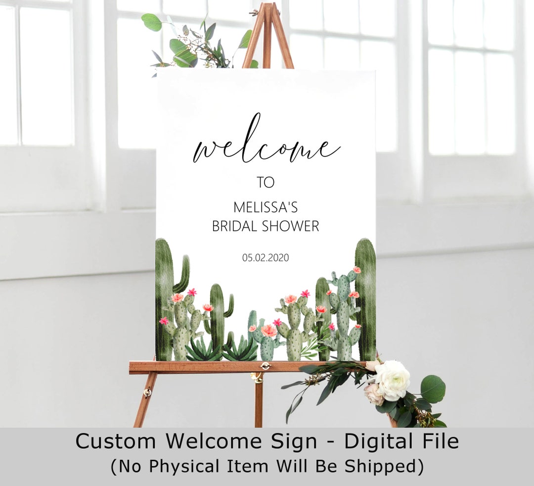 Cactus Succulent Welcome Sign Welcome Poster Boho Greenery - Etsy