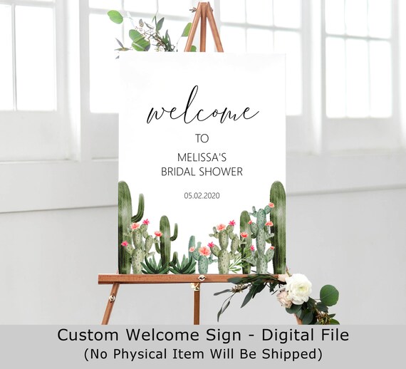 Cactus Succulent Welcome Sign Welcome Poster Boho Greenery | Etsy
