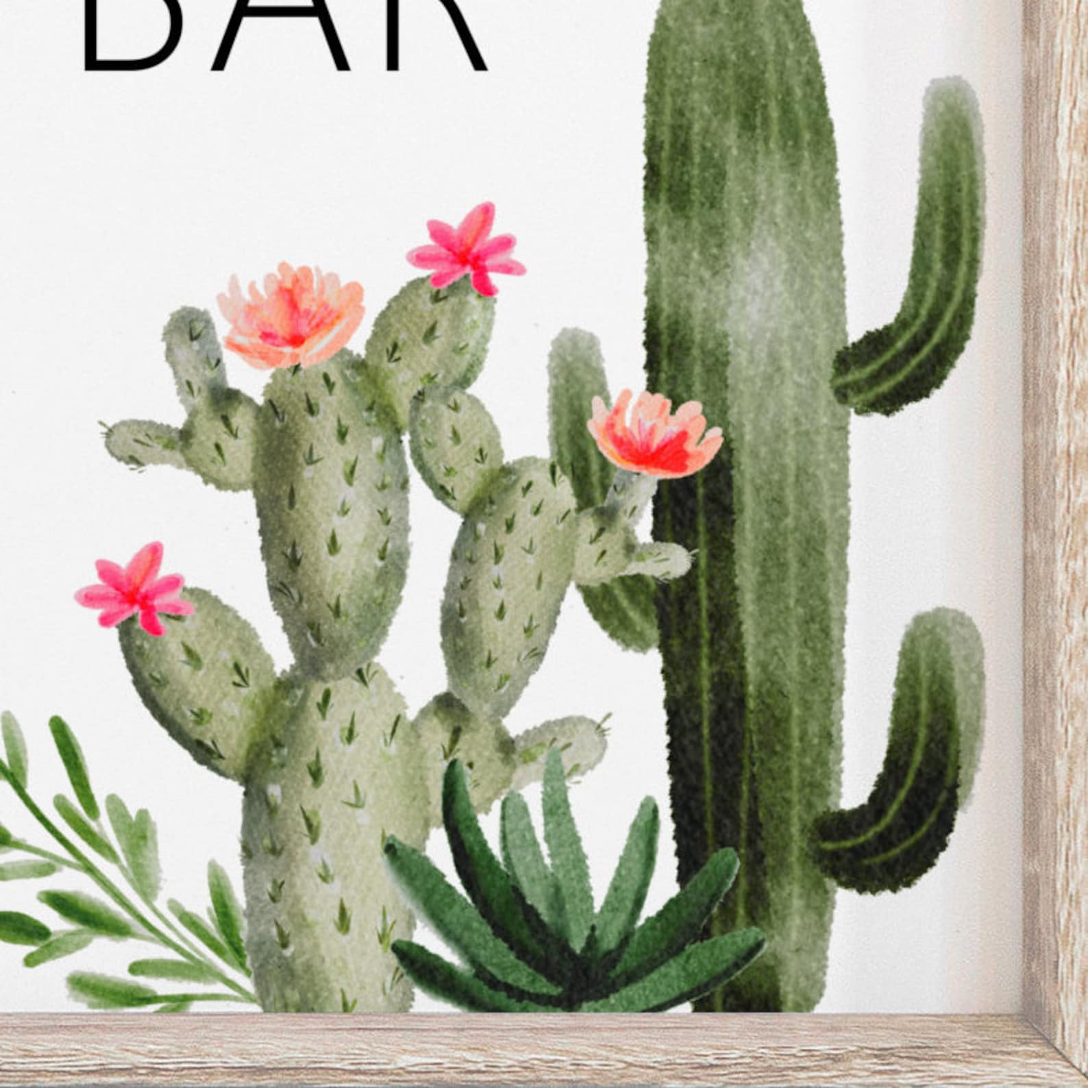 Taco Bar Sign Cactus Fiesta Taco Sign Boho Fiesta Bridal Shower Baby ...