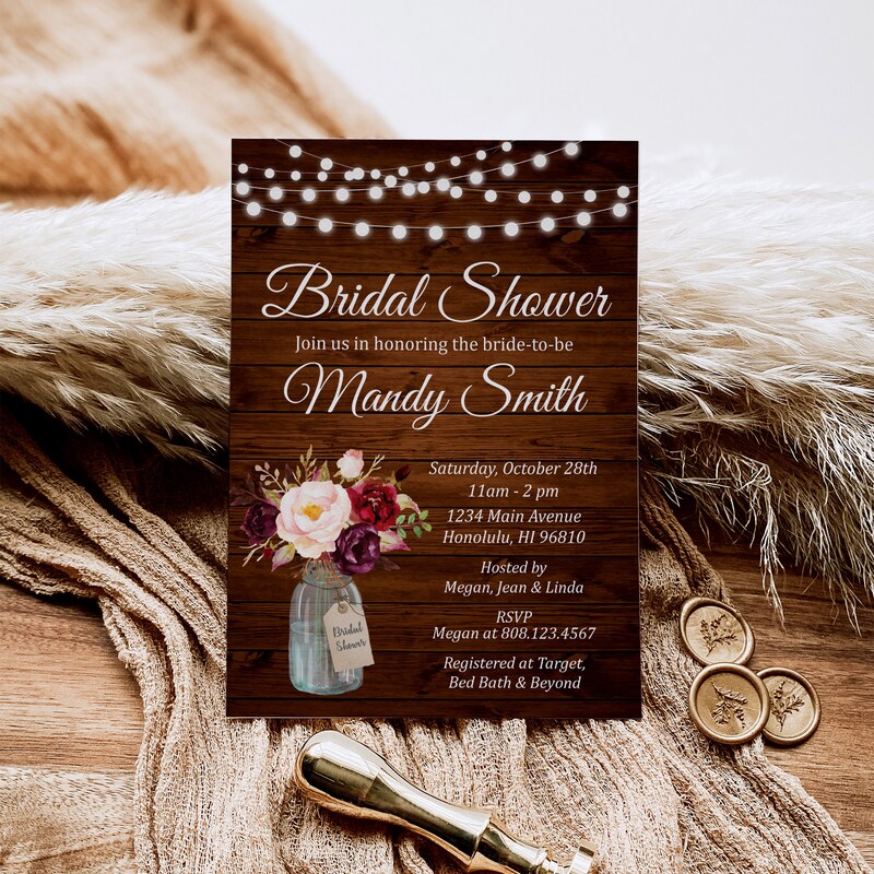 Rustic Bridal Shower - Etsy