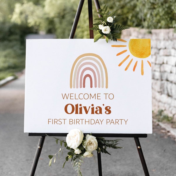 Rainbow Party Sign - Etsy