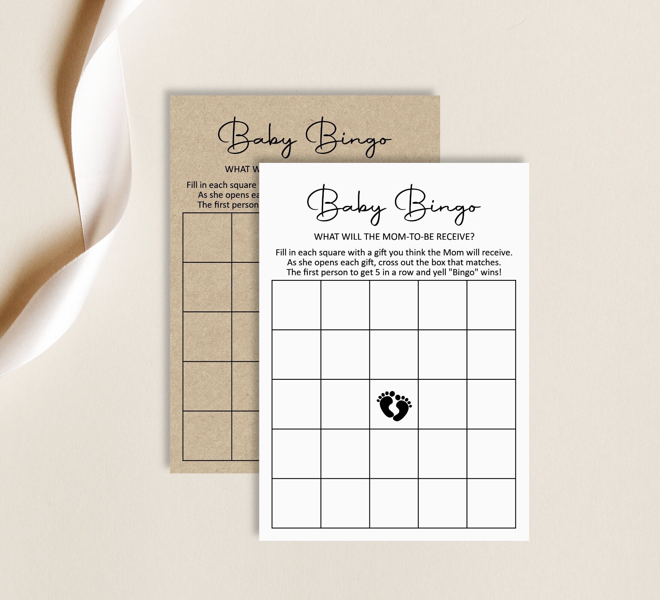 Baby Shower Bingo Baby Bingo Cards Baby Shower Game Printable - Etsy