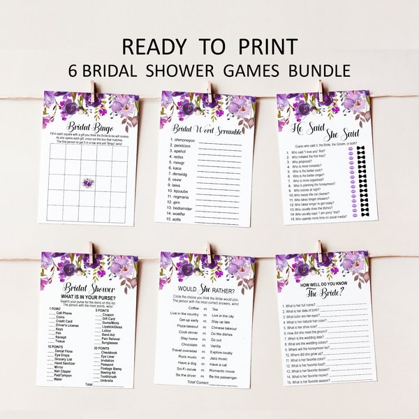 Purple Bridal Shower - Etsy