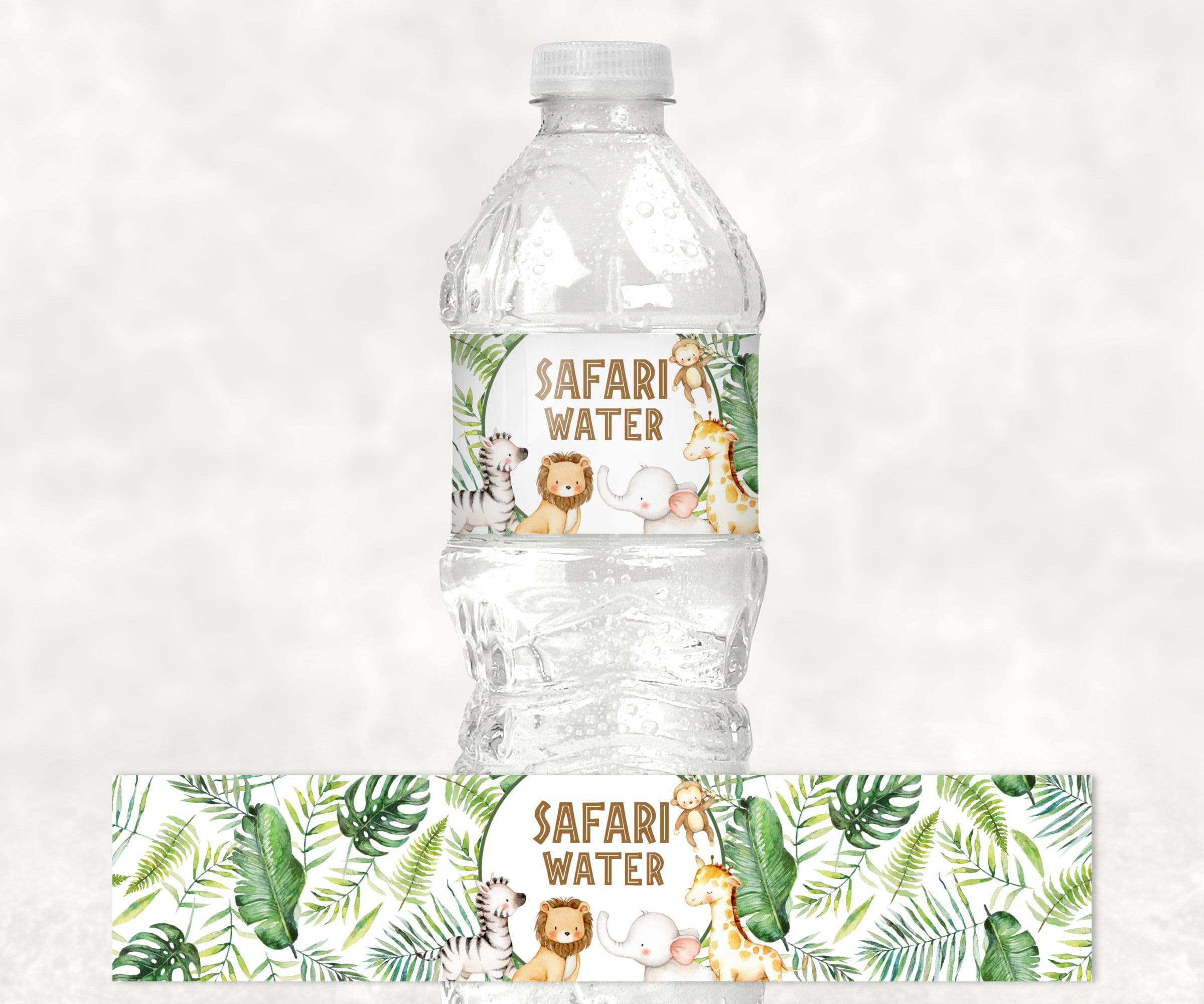 Safari Water Labels Safari Birthday Safari Animals Baby Shower - Etsy ...