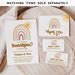 Editable Sunshine Rainbow Table Number Boho Party Baby Shower ...