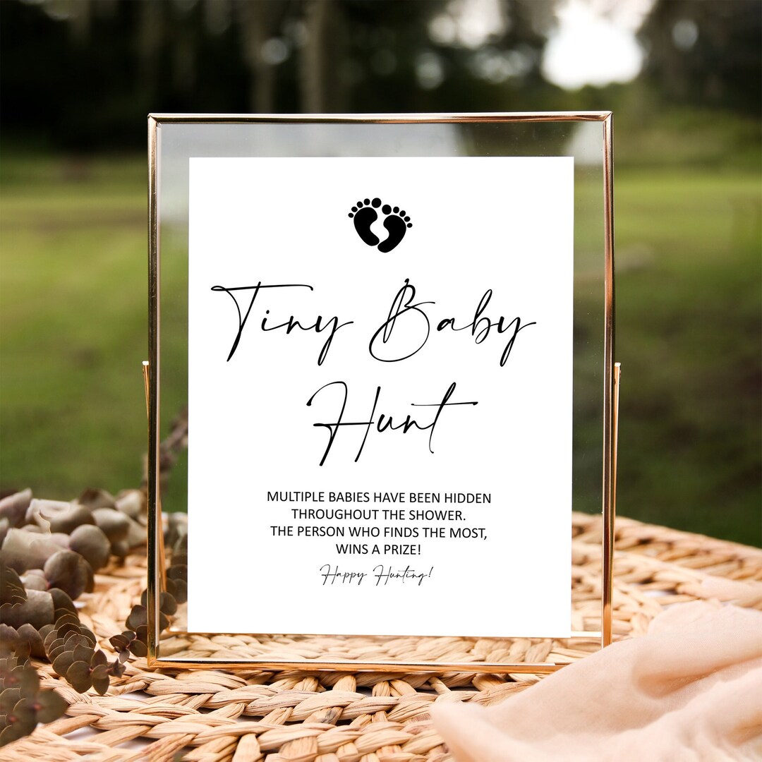 Editable Tiny Baby Hunt Game Baby Shower Game Find the Babies Game ...