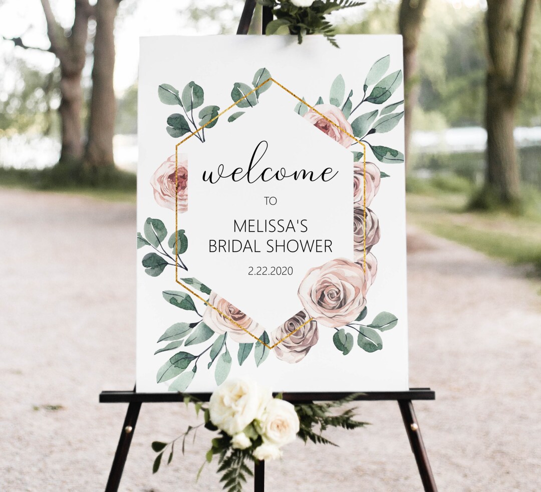 Custom Boho Welcome Sign Welcome Poster Boho Bridal Shower Baby Shower ...