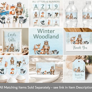 PRINTABLE Winter Woodland Animals Centerpieces Woodland Cutouts ...