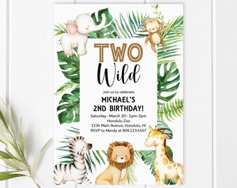 Two Wild Birthday - Etsy