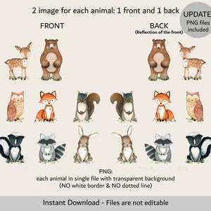 PRINTABLE Woodland Cupcake Toppers Greenery Woodland Baby Shower ...