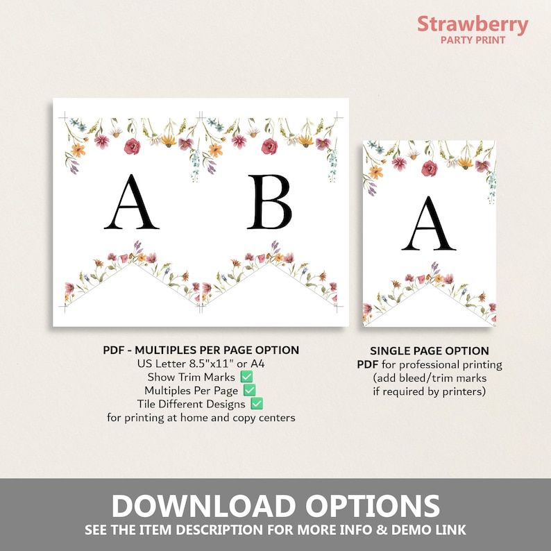 Editable Wildflower Banner Template Colorful Flowers Custom Banner ...