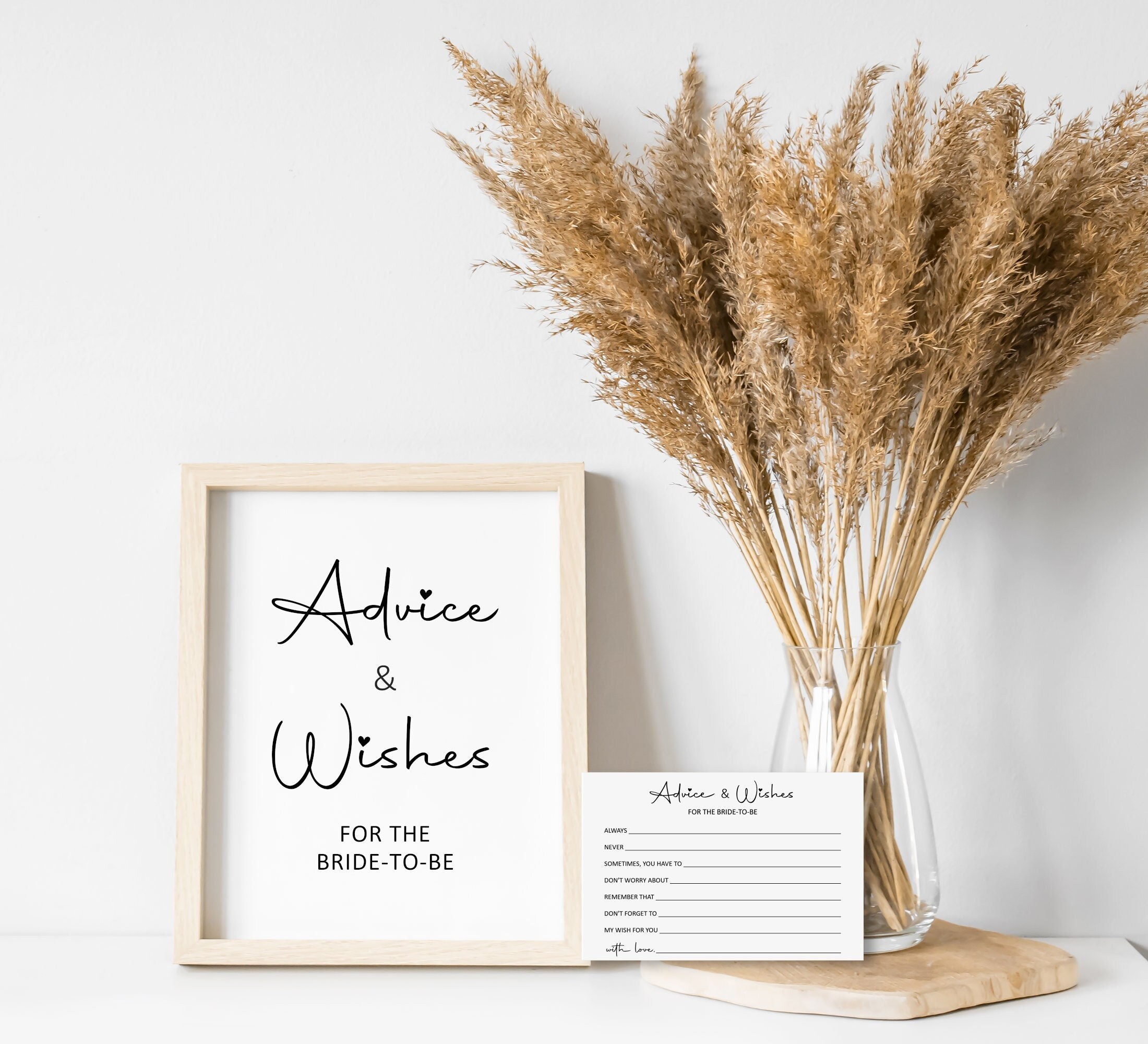 Advice for the Bride to Be Cards and Sign Bridal Shower Advice - Etsy