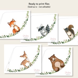 PRINTABLE Party Hats Woodland Animals Forest Party Woodland Birthday ...