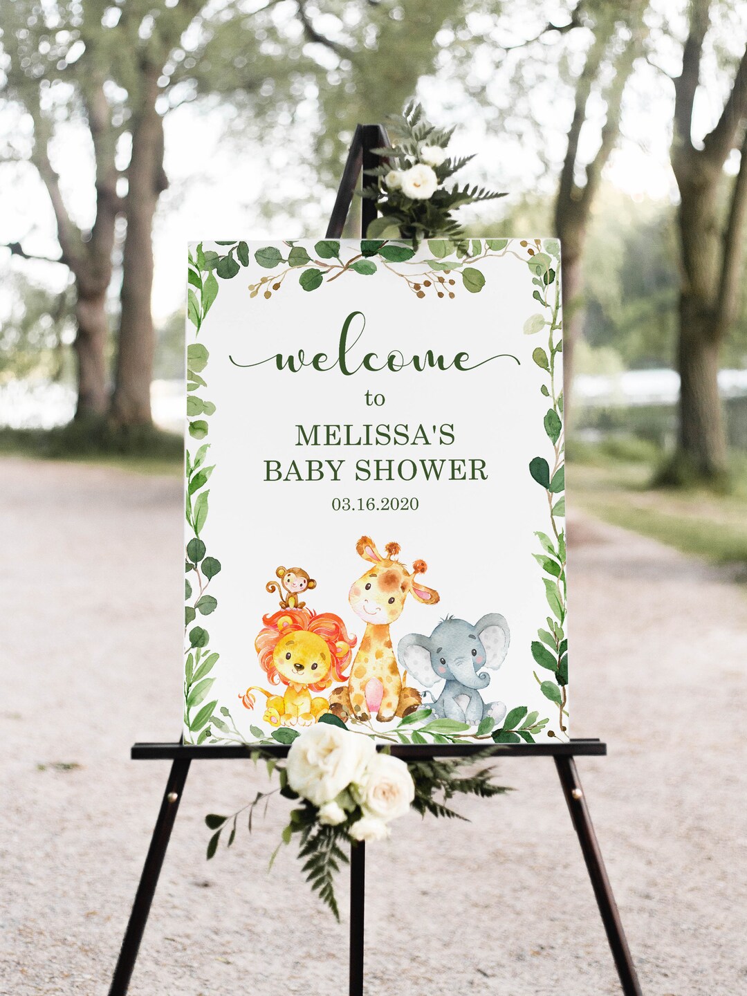 Custom Safari Welcome Sign Jungle Welcome Sign Safari Animals Birthday ...