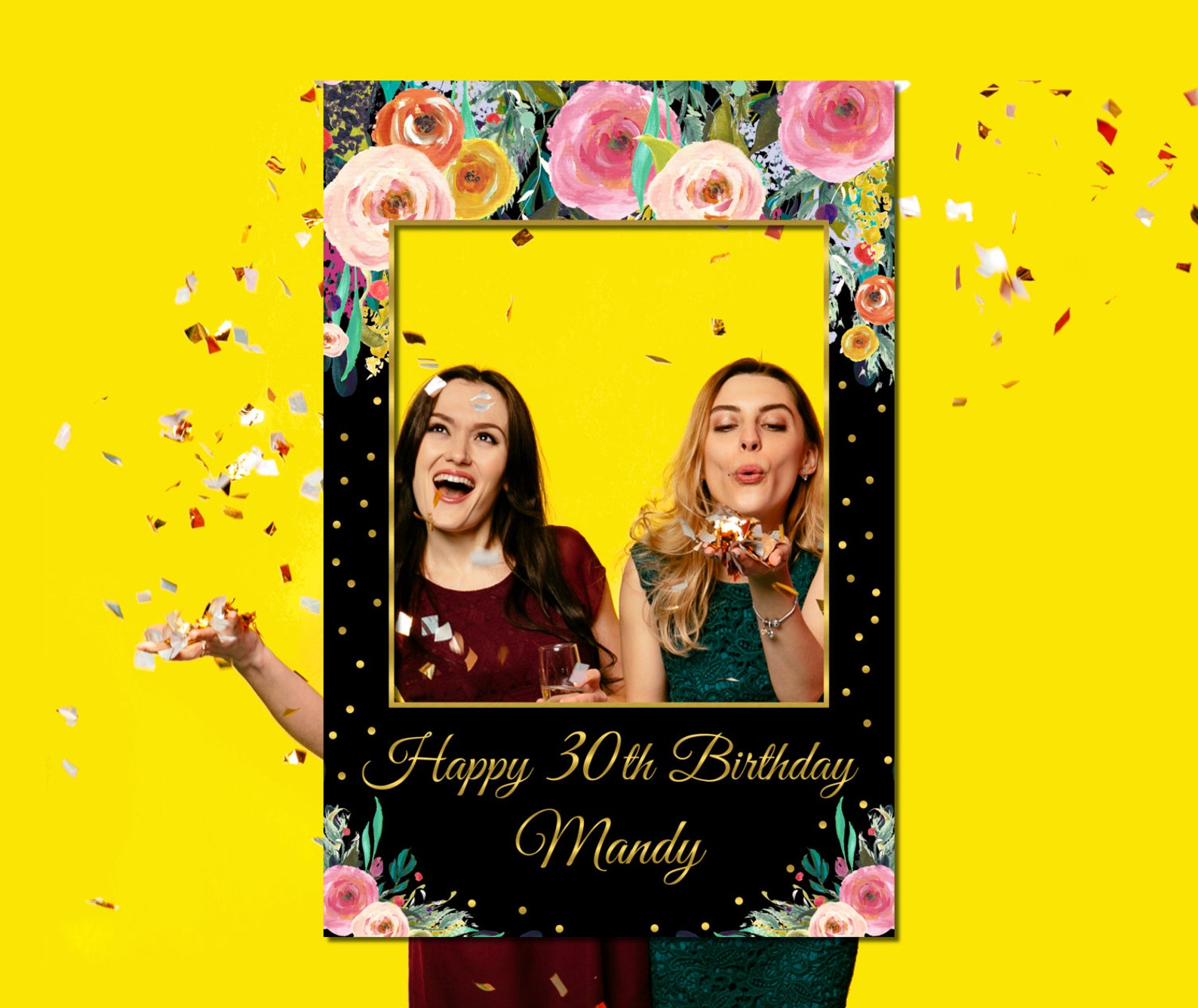 Birthday Photo Prop Printable Photo Prop Frame Photo Booth | Etsy
