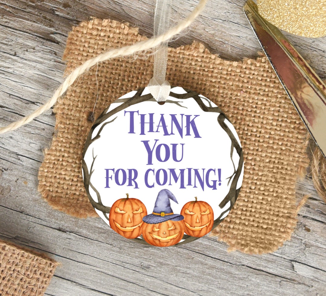 Halloween Thank You Tags Halloween Party Favor Tags Stickers Labels ...