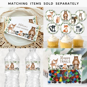 PRINTABLE Woodland Animals Centerpieces Woodland Cutouts Woodland Cake ...