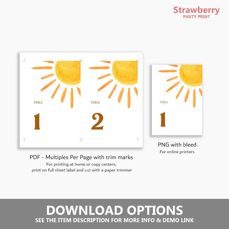 Editable Sun Table Numbers Sun Baby Shower First Trip Around Sun ...
