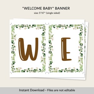 PRINTABLE Woodland Baby Shower Banner Welcome Baby Banner Woodland ...
