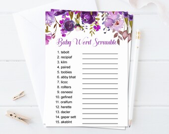 Purple Baby Shower - Etsy