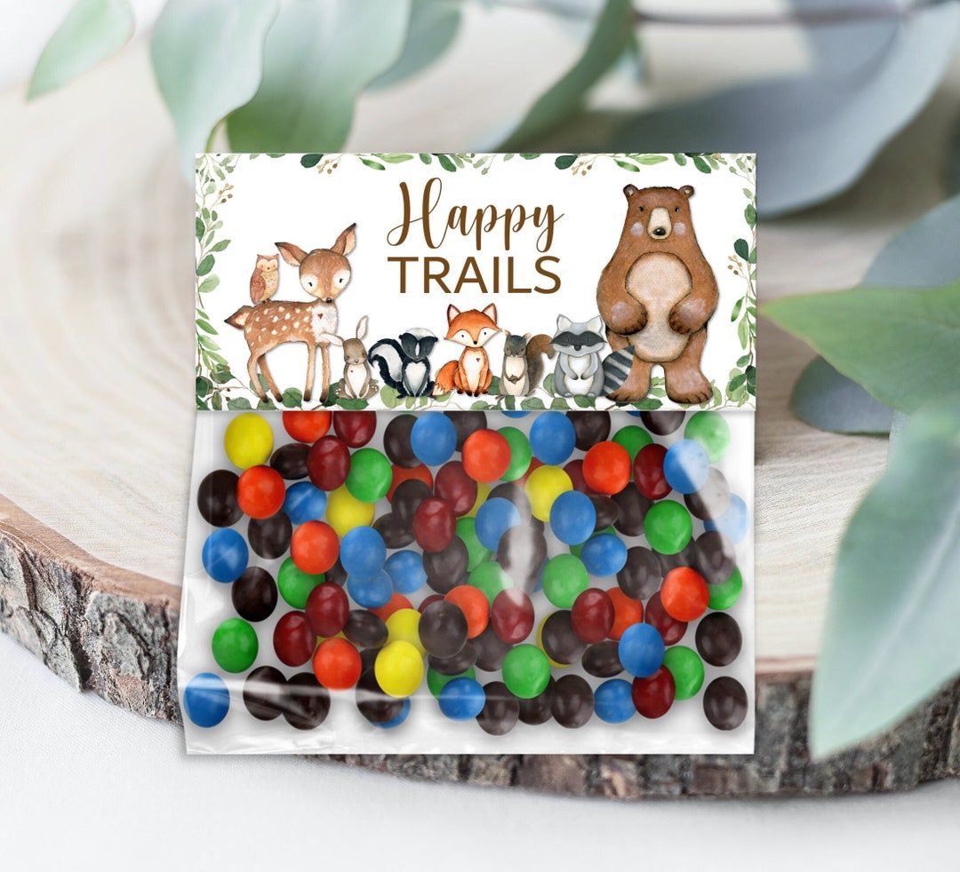 Woodland Treat Bag Topper Trail Mix Bag Toppers Woodland Baby - Etsy