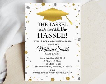 Graduation Tassel Invitation - Etsy